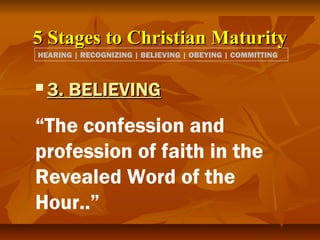 5 Stages To Christian Maturity | PPT