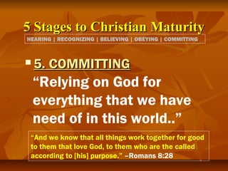 5 Stages To Christian Maturity | PPT