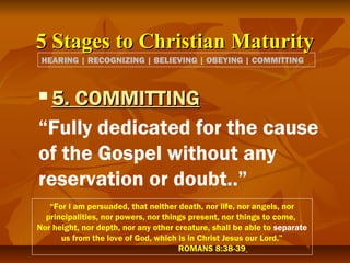 5 Stages To Christian Maturity | PPT