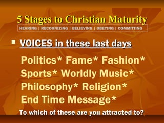 5 Stages To Christian Maturity | PPT