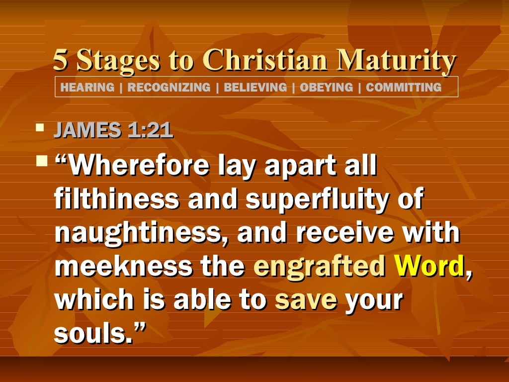 5 Stages To Christian Maturity