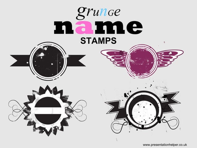 Power Point Templates - 5 stamps | PPT