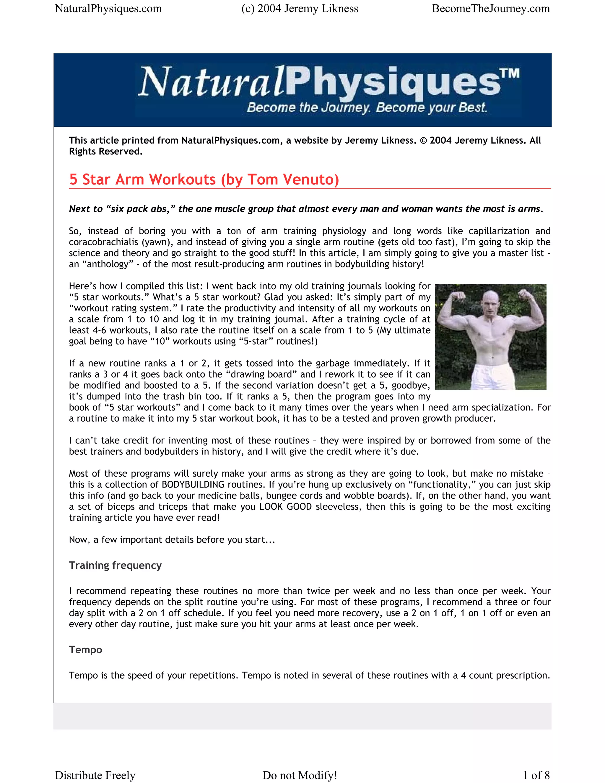 5 star arms work out | PDF