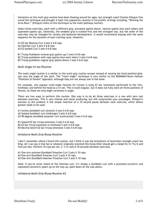 5 star arms work out | PDF | Bodybuilding | Sports
