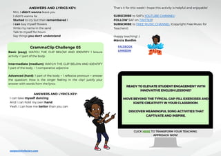 MILEY CYRUS – FLOWERS: LISTENING SONG ACTIVITY FOR ENGLISH LANGUAGE ...