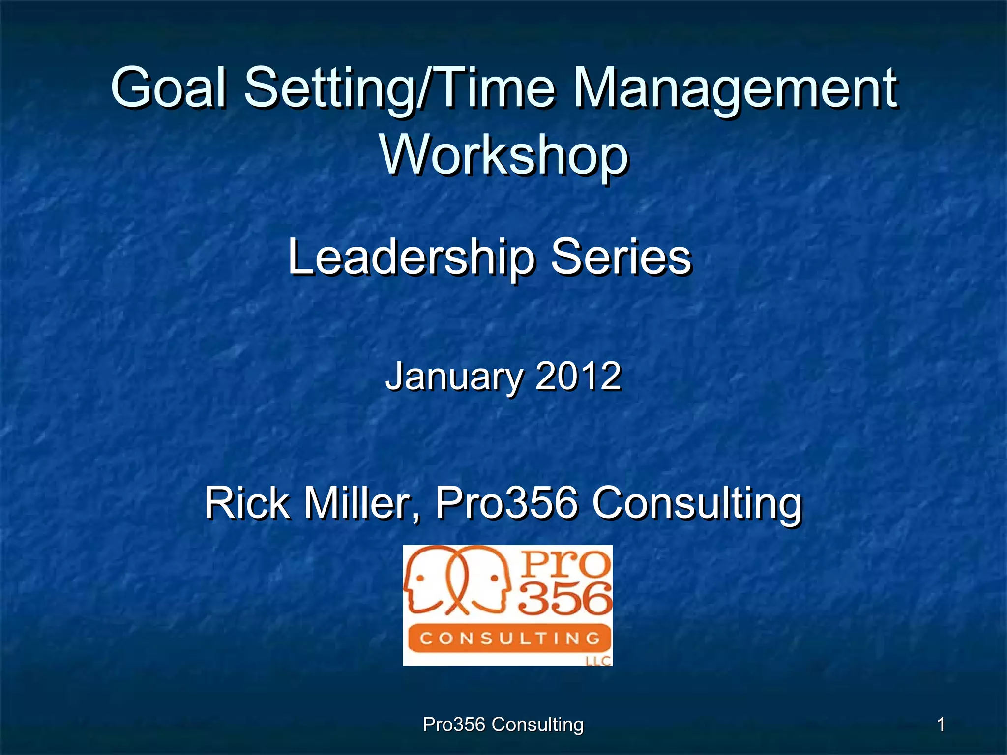 5 star time mgt and goal setting workshop | PPT