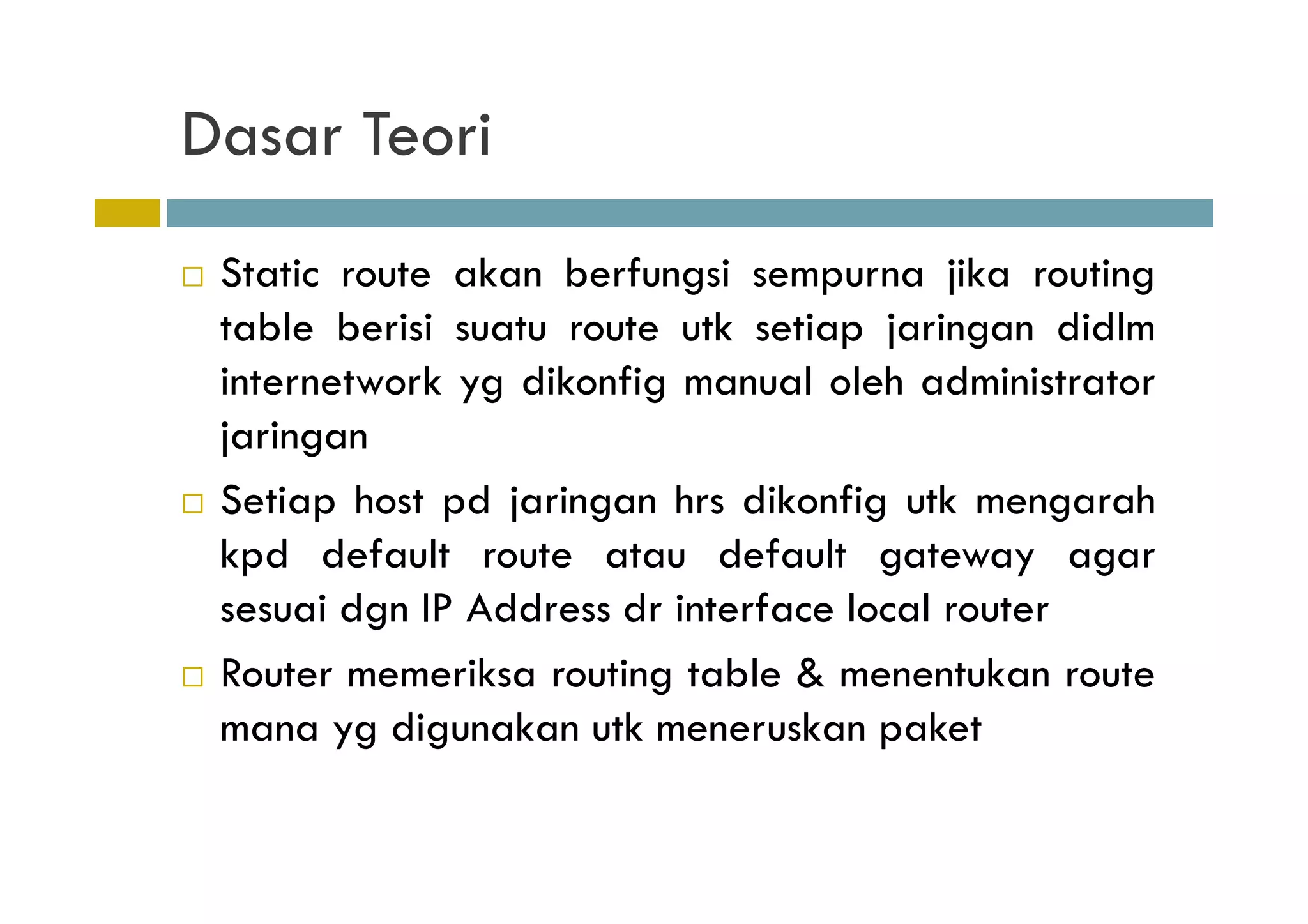 Static And Dynamic Routing Pdf Computer Networking Computing