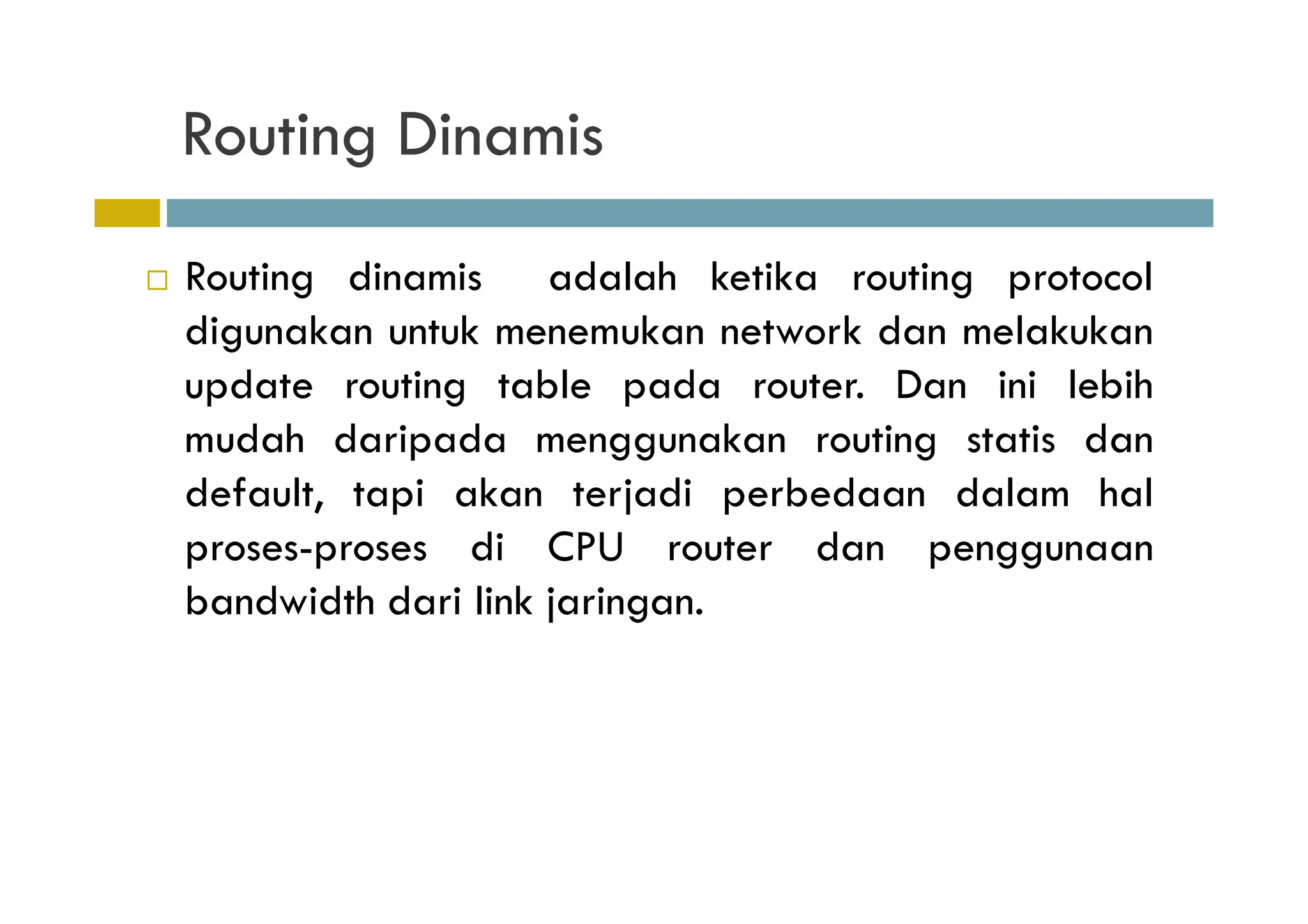 static and dynamic routing | PDF