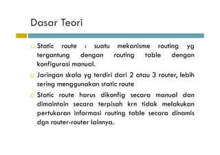 static and dynamic routing | PDF