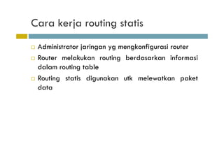 static and dynamic routing | PDF