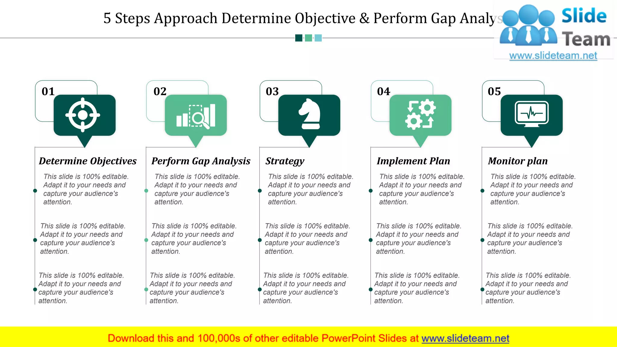5 Step Approaches PPT Visual Aids Infographic Template Perform Gap ...