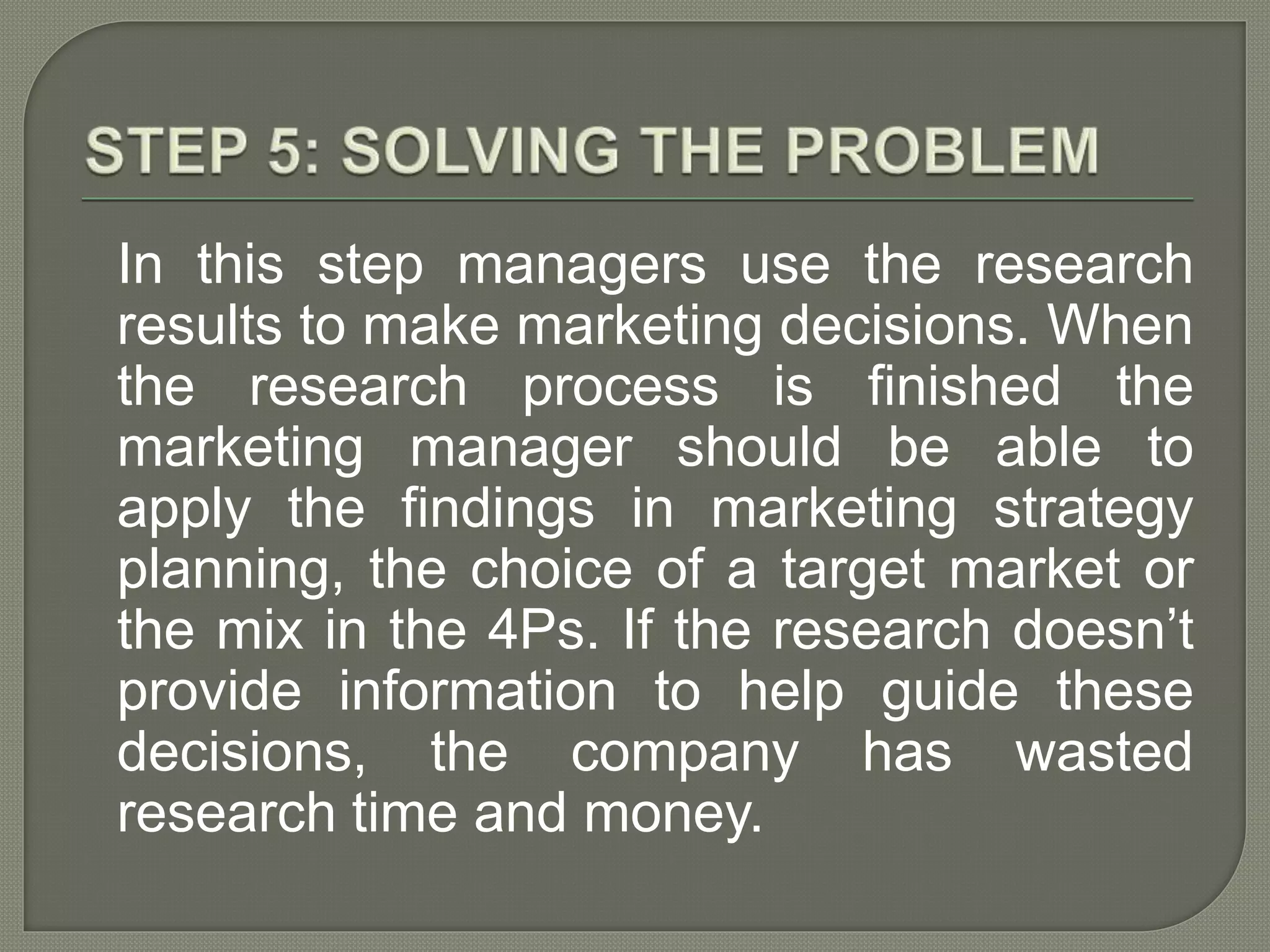 5 step approach to successful marketing research | PPT | Free Download