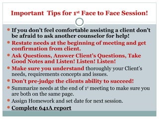 5 Step Business Counseling Process | PPT