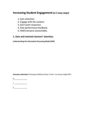 5 Steps to Total Student Engagement | DOC
