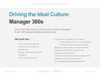5 Steps for Building and Ideal Culture | PPTX