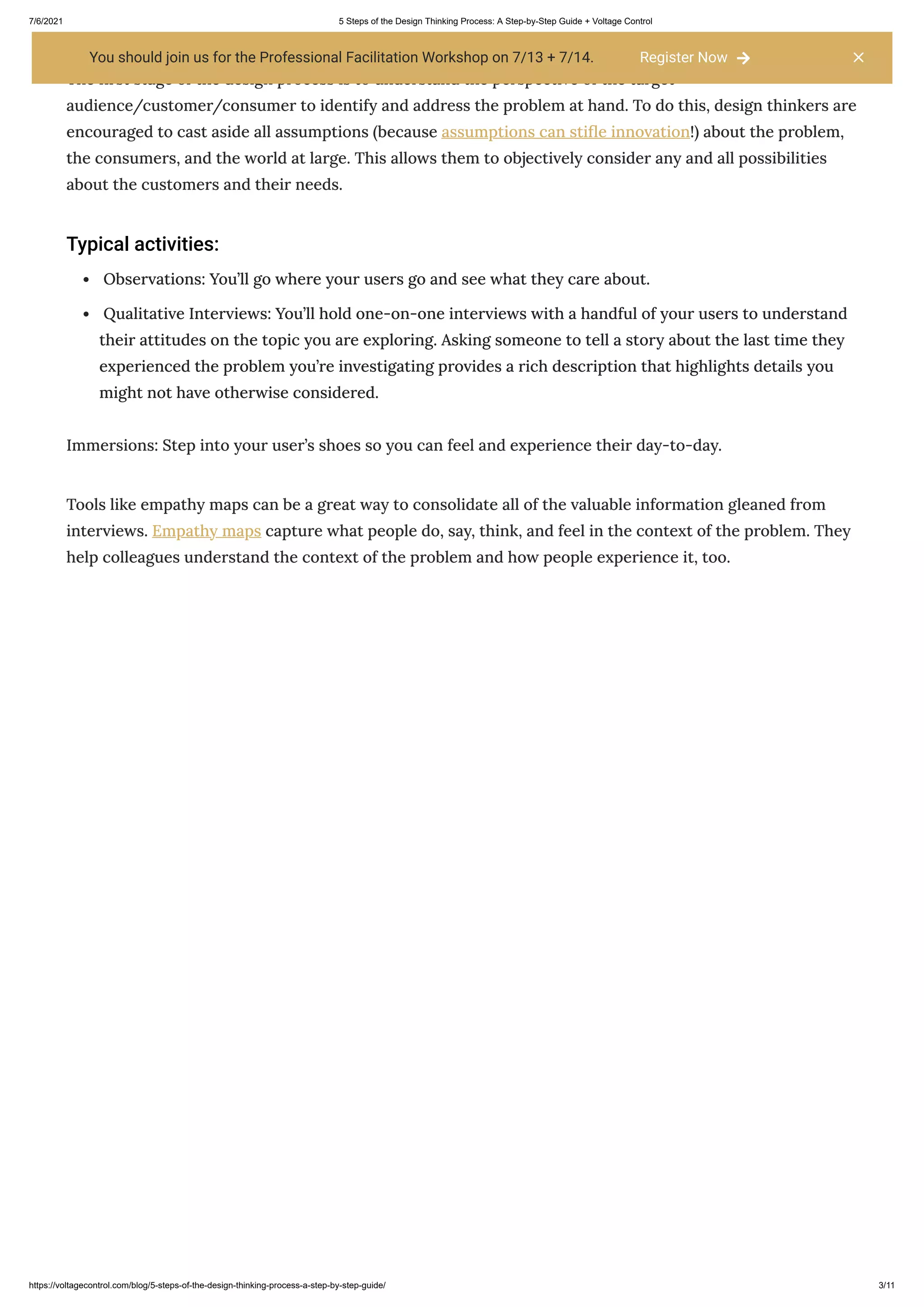 5 steps of the design thinking process a step by-step guide + voltage ...
