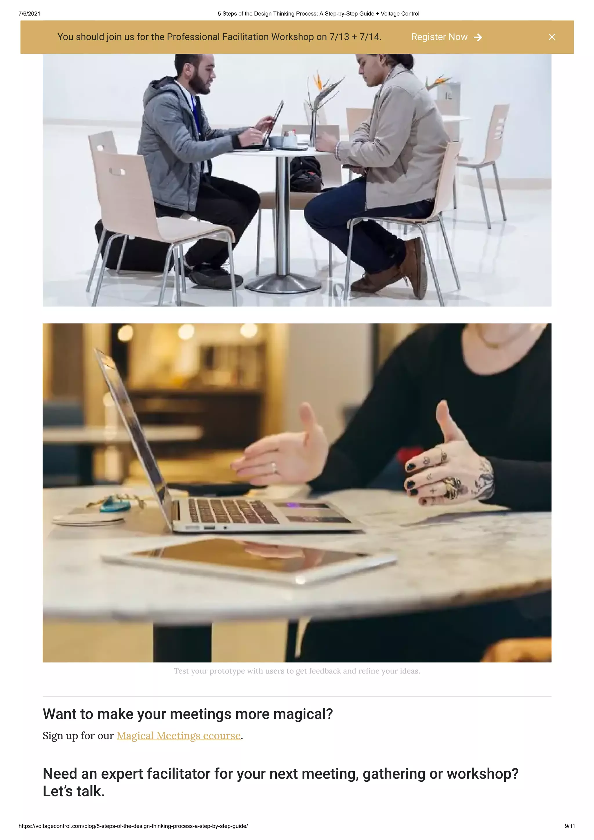 5 steps of the design thinking process a step by-step guide + voltage ...