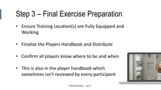 5 steps to Creating and Delivering Tabletop Exercises | PPTX