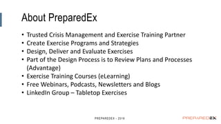 5 steps to Creating and Delivering Tabletop Exercises | PPTX