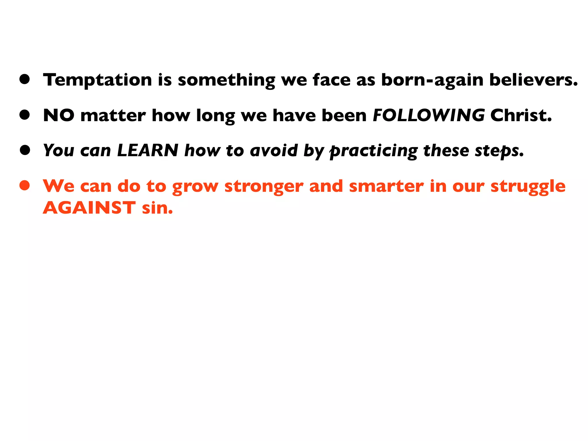 5 steps to avoid temptation | KEY | Christianity | Religion & Spirituality