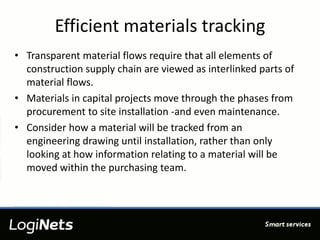 5 steps to better construction materials tracking | PPT