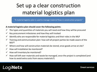 5 steps to better construction materials tracking | PPT