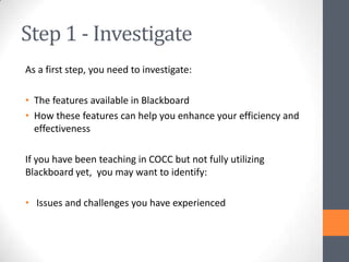 5 steps to build your course blackboard | PPT