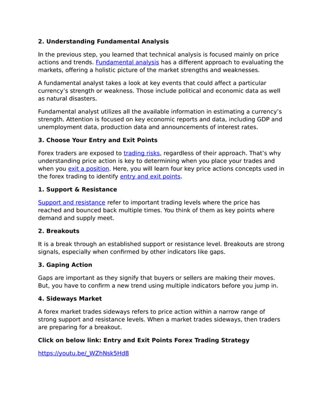 5 Steps to Build your Forex Trading Strategy | PDF