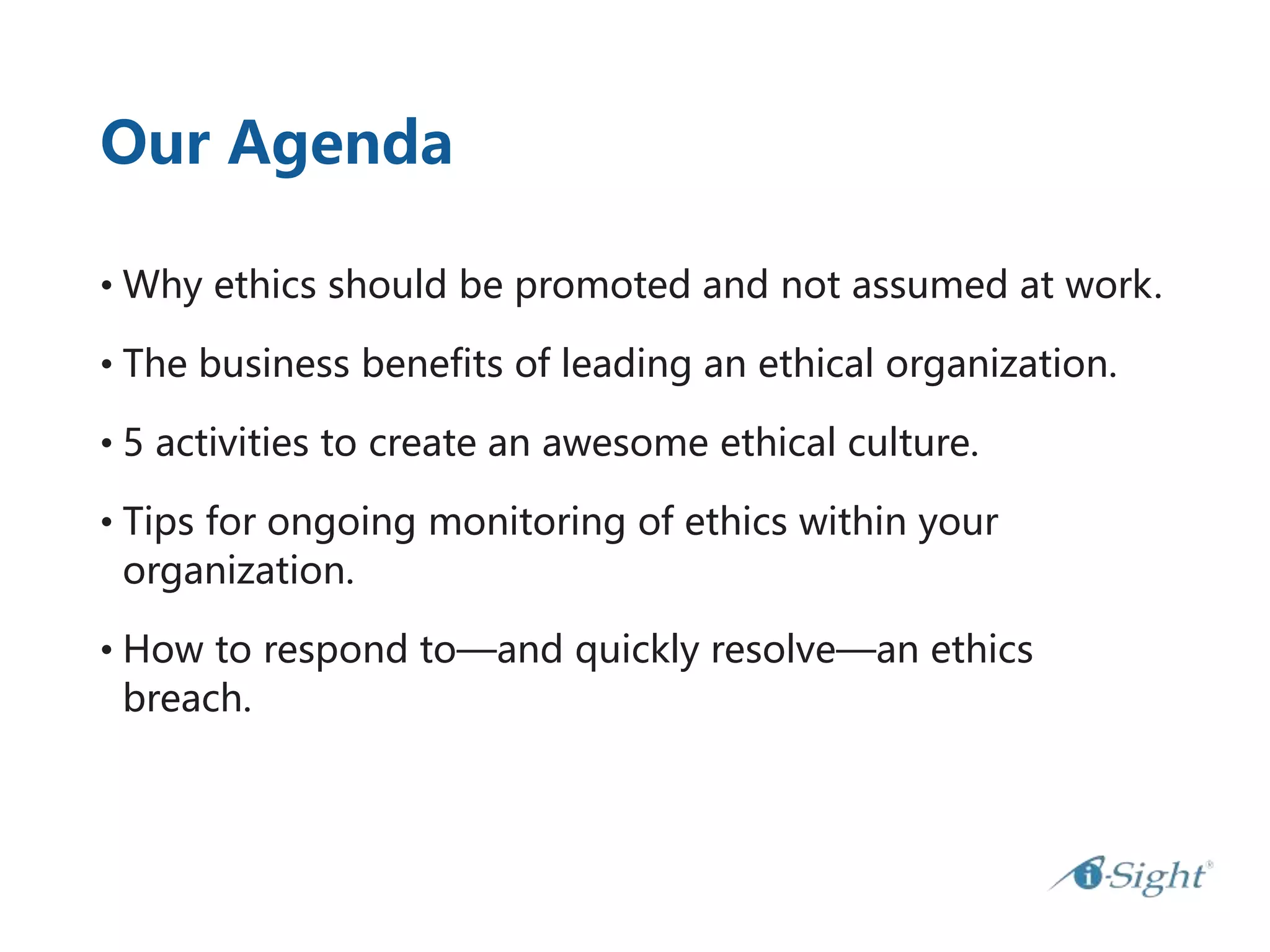 5 Steps to Creating an Ethical Work Culture | PPTX