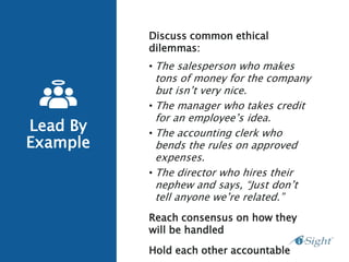 5 Steps to Creating an Ethical Work Culture | PPTX