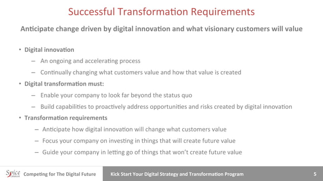 5 Steps to Define Digital Transformation Requirements | PPT