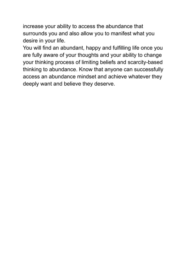 5 Steps To Developing An Abundance Mindset Pdf