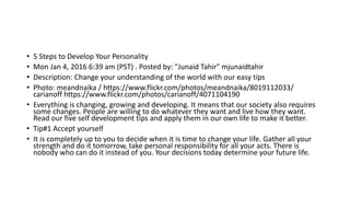 5 steps to develop your personality | PPTX