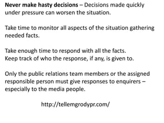 5 steps to effective crisis management | PPT