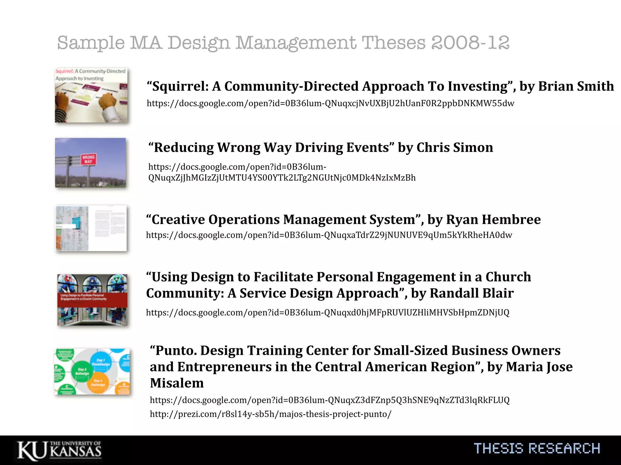 Five Steps To a Great Master’s Design Thesis 2.0 | PDF