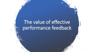 5 steps to effective performance feedback | PPT