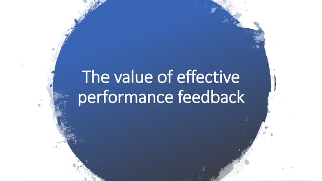 5 steps to effective performance feedback | PPT