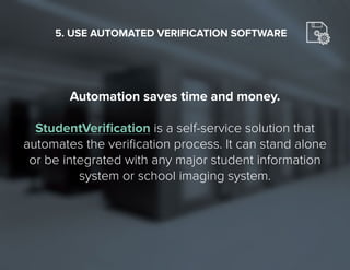 5 steps to improve your fafsa verification process | PPT