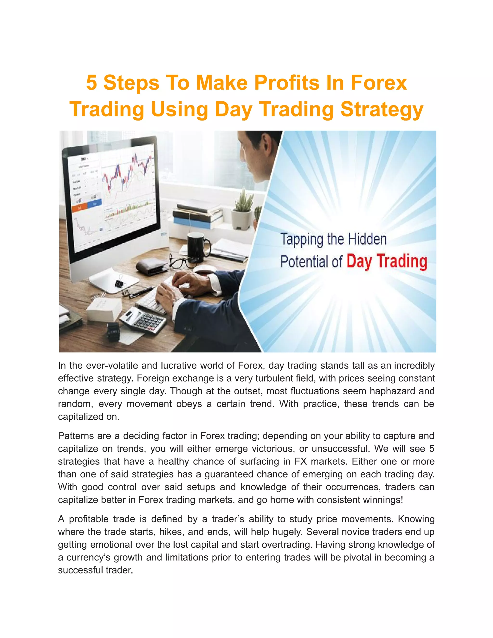 5 steps to make profits in forex trading using day trading strategy | PDF