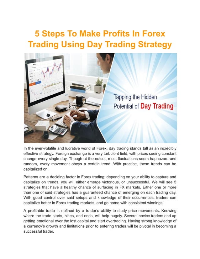 5 steps to make profits in forex trading using day trading strategy | PDF