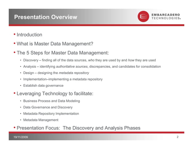 5 Steps To Master Data Management | PDF