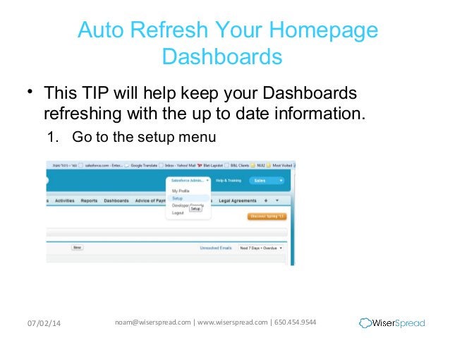 5 Steps to Auto Refresh Dashboard Data Using Salesforce.com