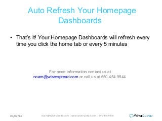 5 Steps to Auto Refresh Dashboard Data Using Salesforce.com
