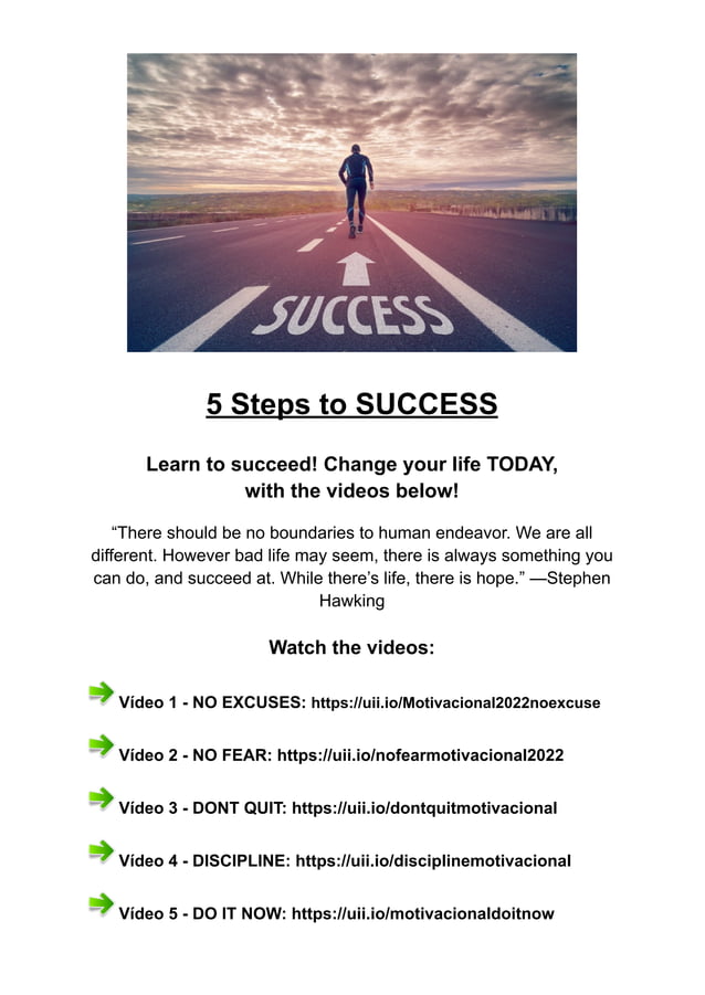 5 STEPS TO SUCCESS | PDF