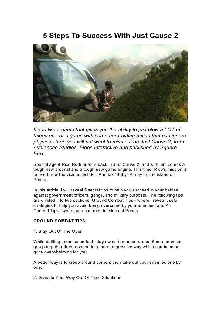5 steps to success with just cause 2