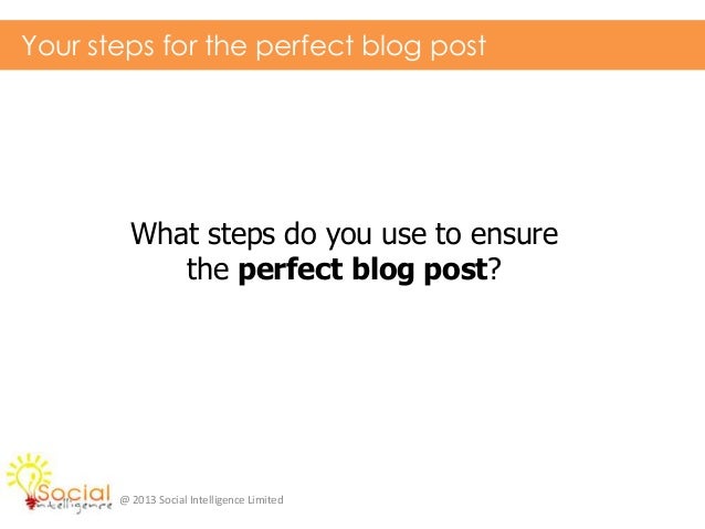 5 steps to the perfect blog post