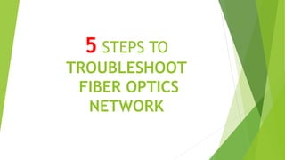 Troubleshoot fiber network | PDF