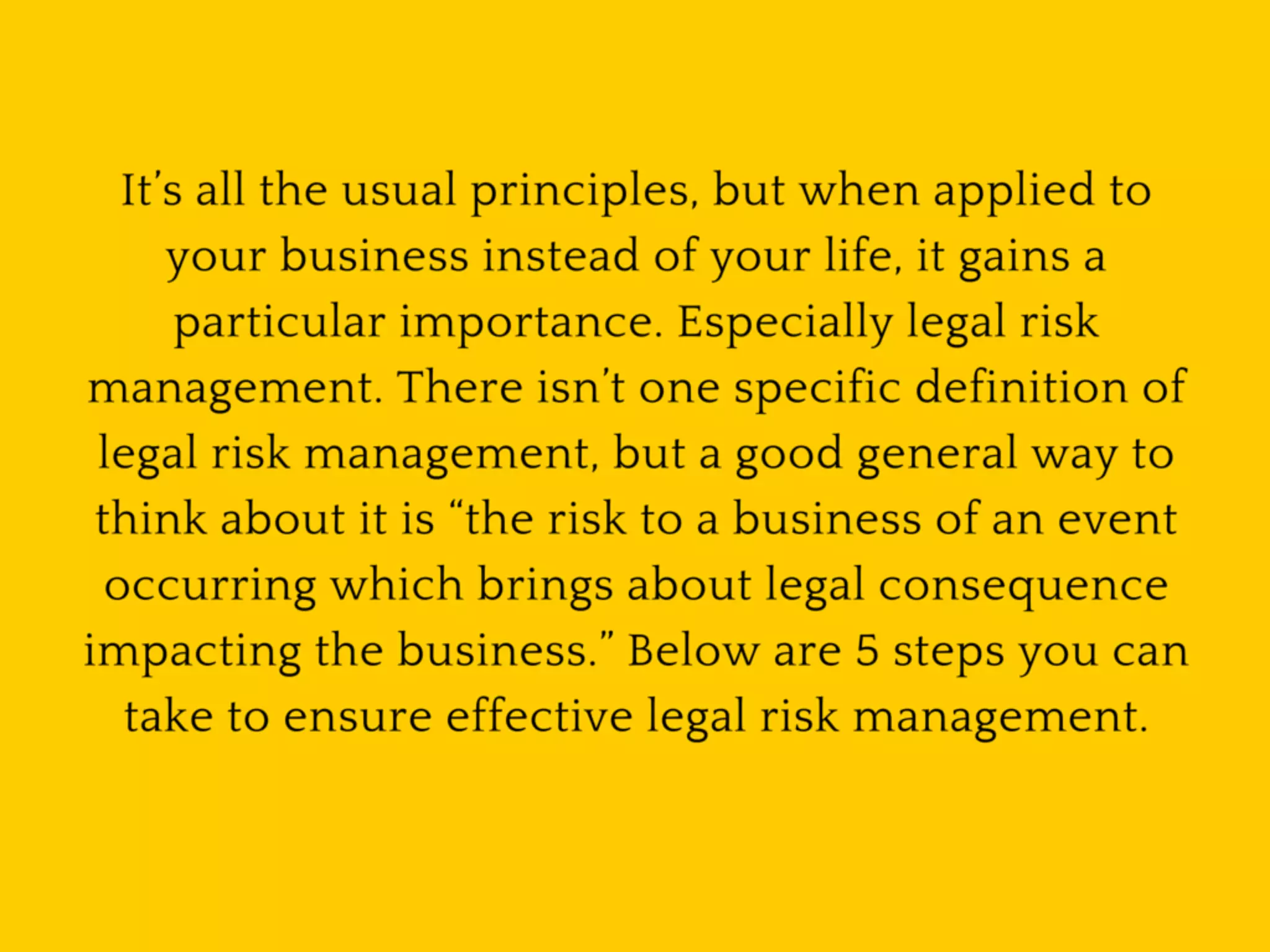 5 Steps Toward Legal Risk Management | PDF