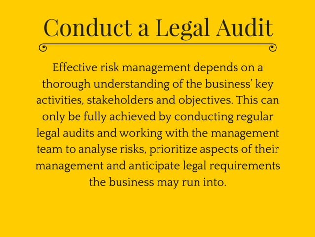 5 Steps Toward Legal Risk Management | PDF