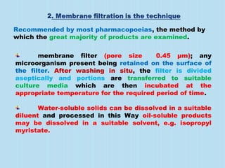 5 sterility test jntu pharmacy | PPT